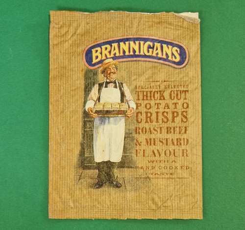 Rare early 1990s retro BRANNIGANS Roast Beef & Mustsrd foil crisp ...