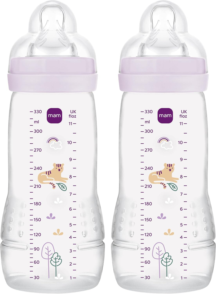MAM Easy Active Bottles | 2 Pack (2 X 330Ml) | Fast Flow MAM Teats Size ...