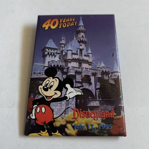 Vintage DISNEYLAND “40 TODAY” Cast Exclusive July 17, 1995 Button ...