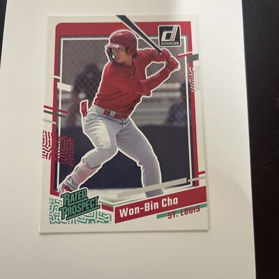 Won-Bin Cho Rated Prospect Rookie Card 2023 Donruss #69 St. Louis ...