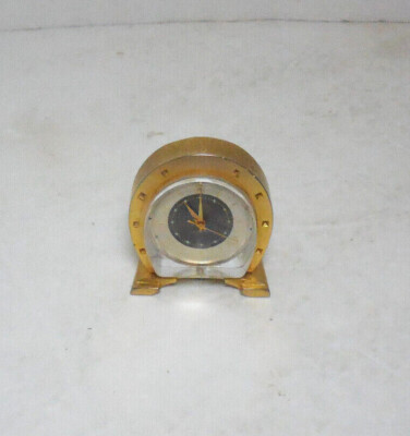 Hilton Horseshoe Jeweled Swiss Made Anti Magnetic Miniature Clock ...