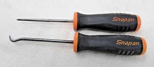 2 Soft Grip Handled Snap-On Awl and Hook Tool SG4ASH, SG4ASA 8" Long | eBay