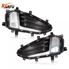 KUAFU Pair LED Bumper Fog Lights Chrome Cover Bezel Kit For Ford Edge ...