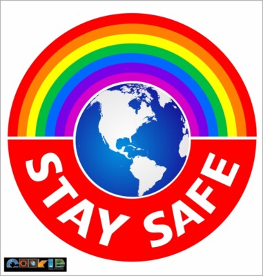 NHS NON PROFIT - Red Stay Safe Sticker - 94 | eBay UK