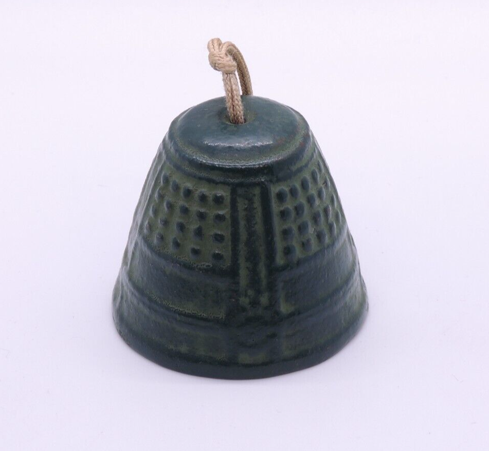 Japanese Wind Chime Windbell Nambu Cast Iron Green Temple Bell Hanging ...