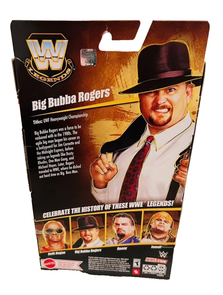 4 LOT WWE Legends Elite Series 23 Figure JAMAL ROSEY BIG BUBBA ROGERS ...