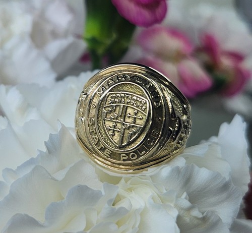 Vintage 1957 10K Gold Maryland State Police Class Ring L575SA | eBay