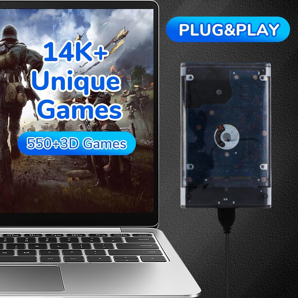 Portable retro Game Emulator Console Batocera v40 500GB Plug & Play ...