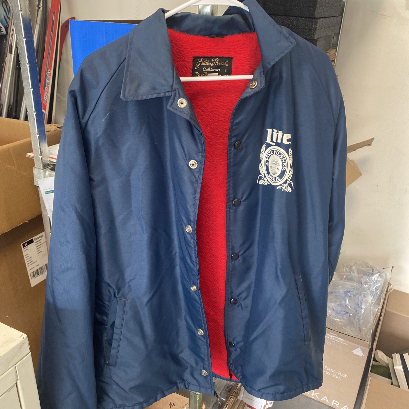 Vintage Miller lite Jacket Golden Thread Men’s Brill… - Gem