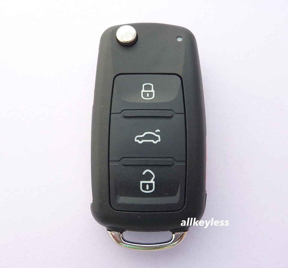 Reshelled OEM VW VOLKSWAGEN flip keyless entry remote key fob ...