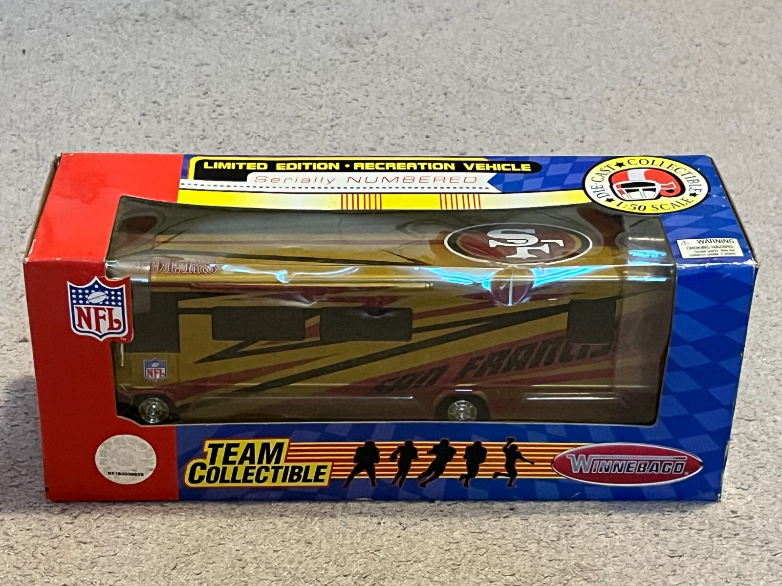 San Francisco 49ers Fleer 2004 NFL Winnebago 1:50 NFL Toy Vehicle NEW ...