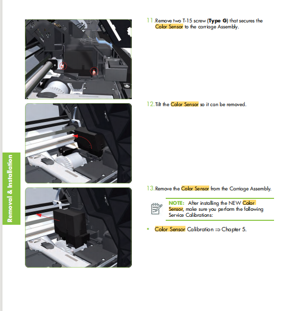 B4H70-67106 SOL Color Sensor HP Latex 260 360 365 370 375 560 570 700W ...