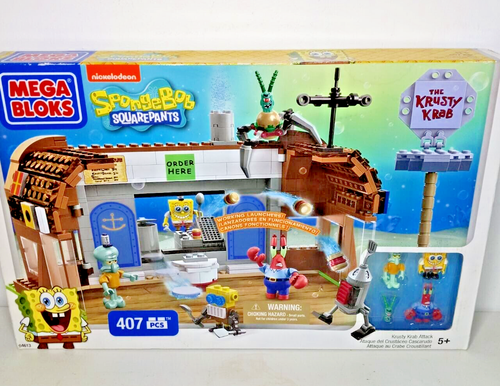 Mega Bloks Spongebob Squarepants KRUSTY KRAB ATTACK Brand New Set ...