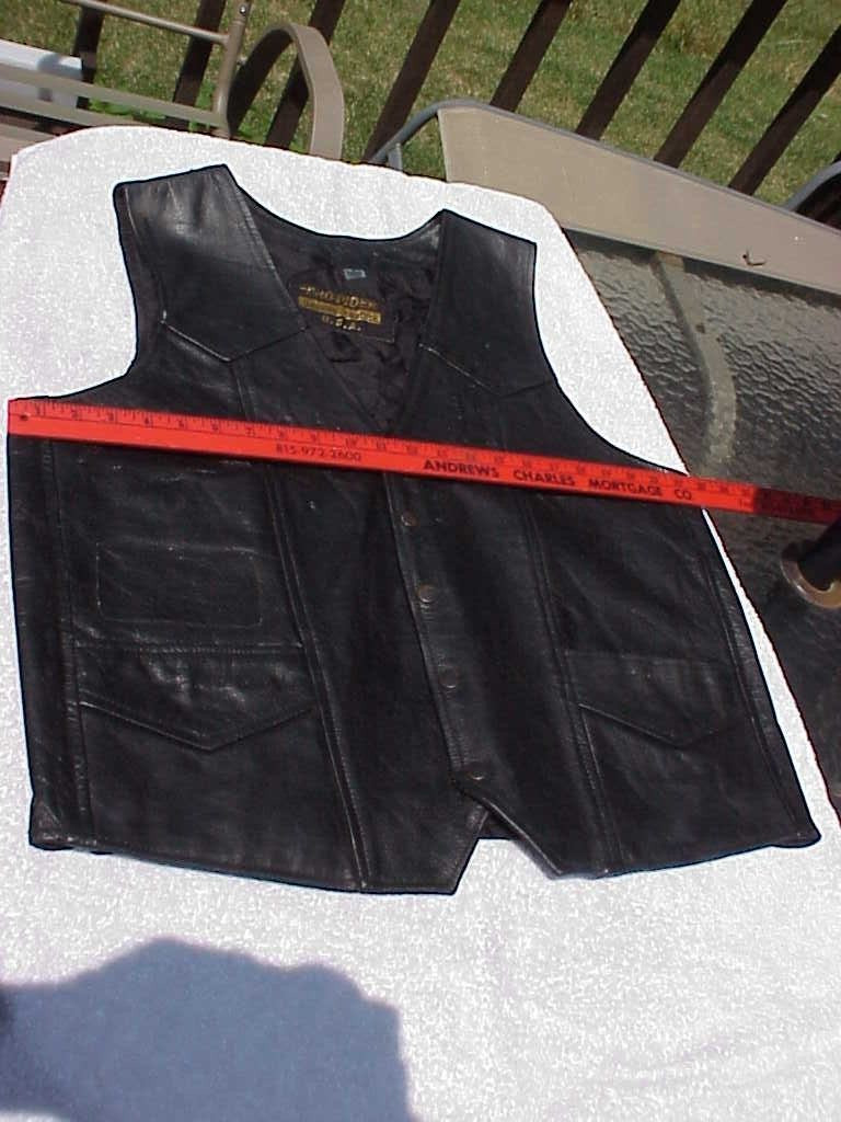 HARLEY DAVIDSON / PRO RIDER LEATHER VEST MENS LARGE … - Gem