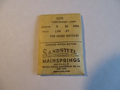 Dennison Watch Barrel Spring 9 - 12 - 10 1/2 | eBay