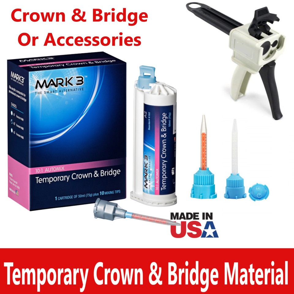 Dental DEFEND TEMPORARY CROWN & BRIDGE MATERIAL, Shade A1, A2, A3, B1 ...