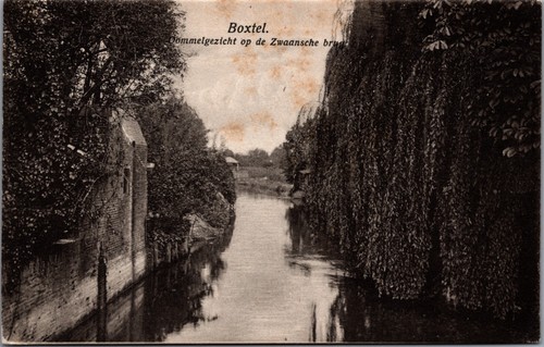 Netherlands Boxtel Dommel Gezicht op de Zwaanse Brug Vintage Postcard ...