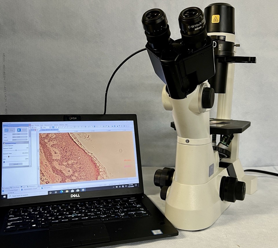 Nikon TS-100 Eclipse Inverted Trinocular Phase Contrast Microscope | eBay