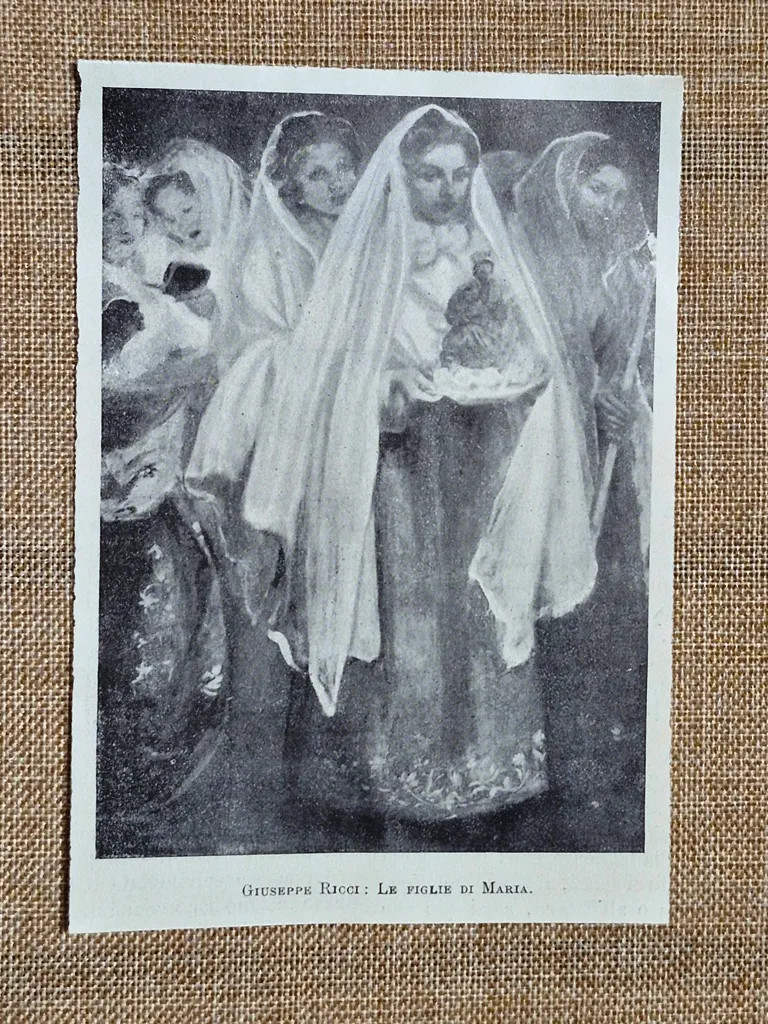 Giuseppe Ricci Le figlie di Maria Stampa del 1901 | eBay