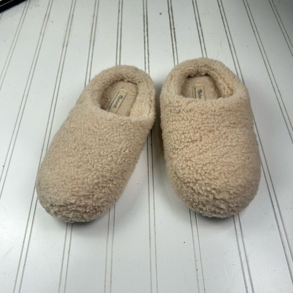 Madewell Beige Sherpa Cozy Women’s Slippers Size 5 | eBay UK