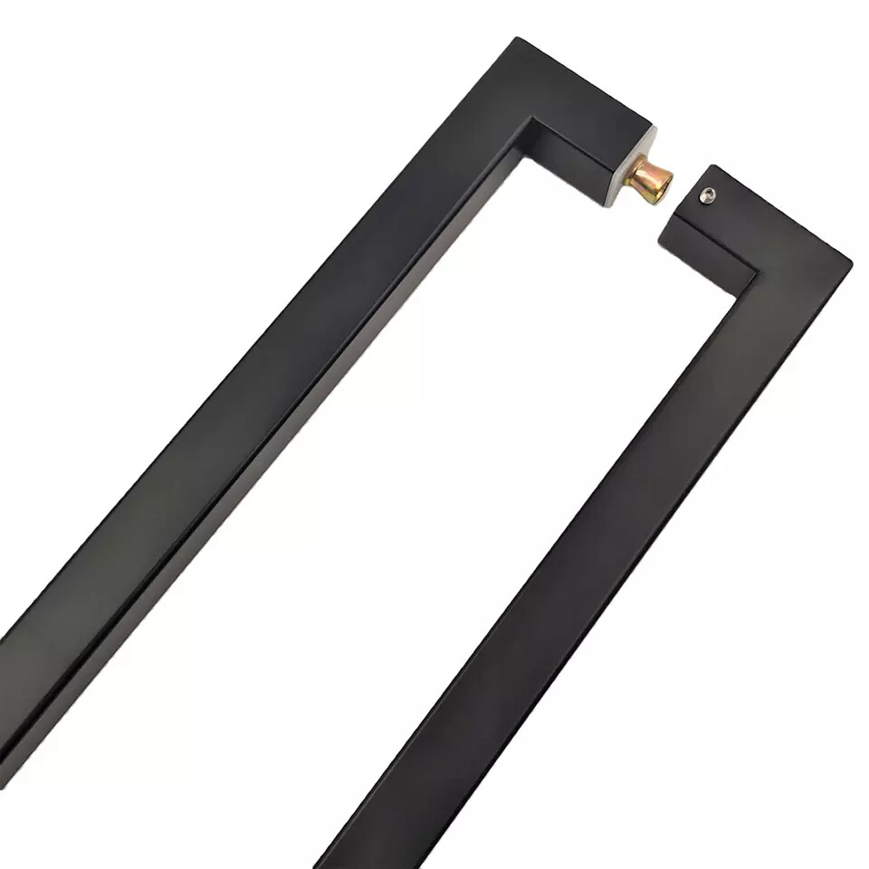 Long Pulls Handles Entry Door Square Matte Black Entrance Back To Back ...