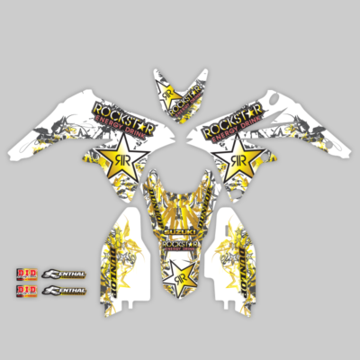2001-2007 SUZUKI DRZ 125 DRZ125 GRAPHICS STICKER KIT ROCKSTAR : WHITE ...