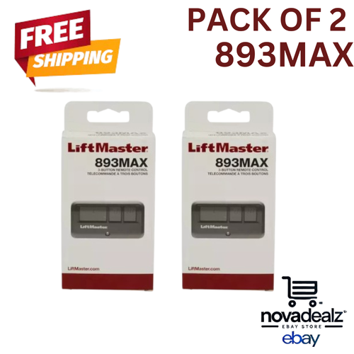 2pack LiftMaster 893Max 3 Button Garage Door Opener Remote Control ...