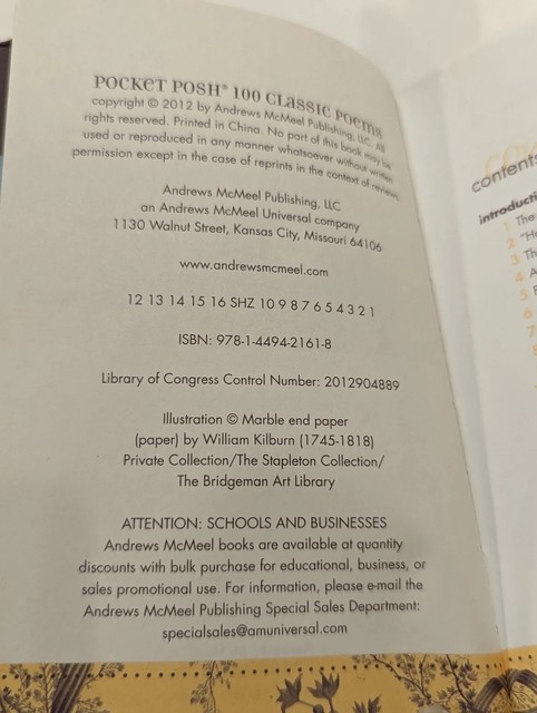 Pocket Posh 100 Classic Poems by Jennifer Fox (2012, Trade Paperback ...