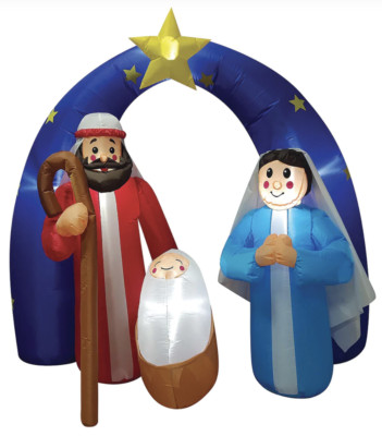 180cm Xmas Inflatable Christmas Decor Nativity Sence Jesus Christ ...