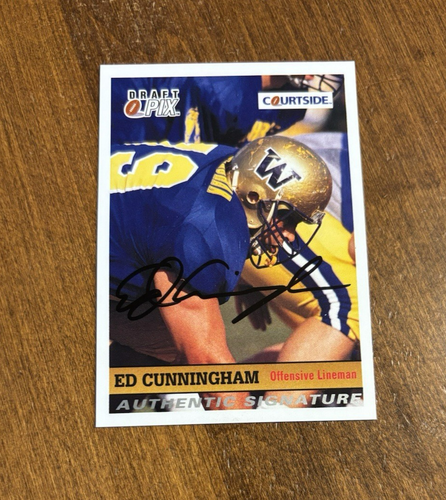 Ed Cunningham 1992 Courtside Draft Pix Rookie Auto #58 Huskies ...