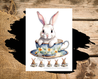 White Rabbit in Teacup | 8.3" x 11.7" A4 | Rice Paper for Decoupage | eBay