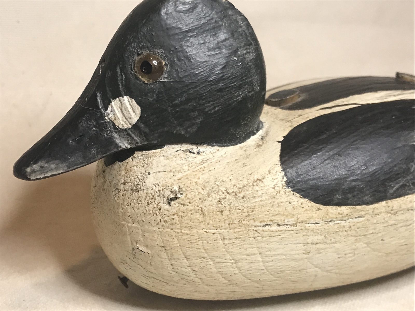 goldeneye drake duck decoy Deleware river miniature vintage hollow body ...