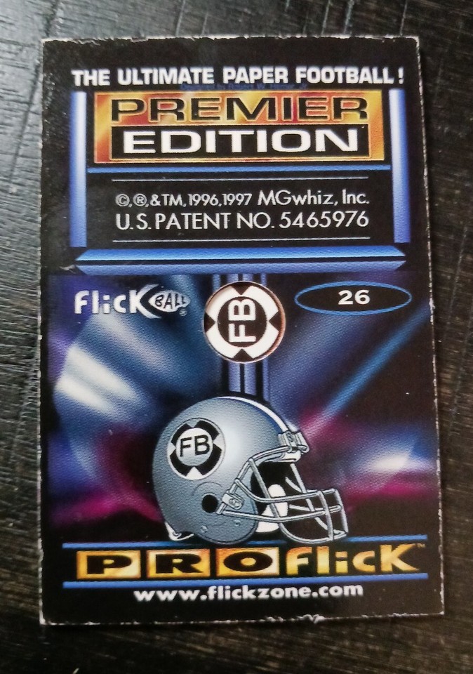Steve McNair #26 1997 PRO FLICK FOOTBALL NFL FLICKBALL ODD | eBay