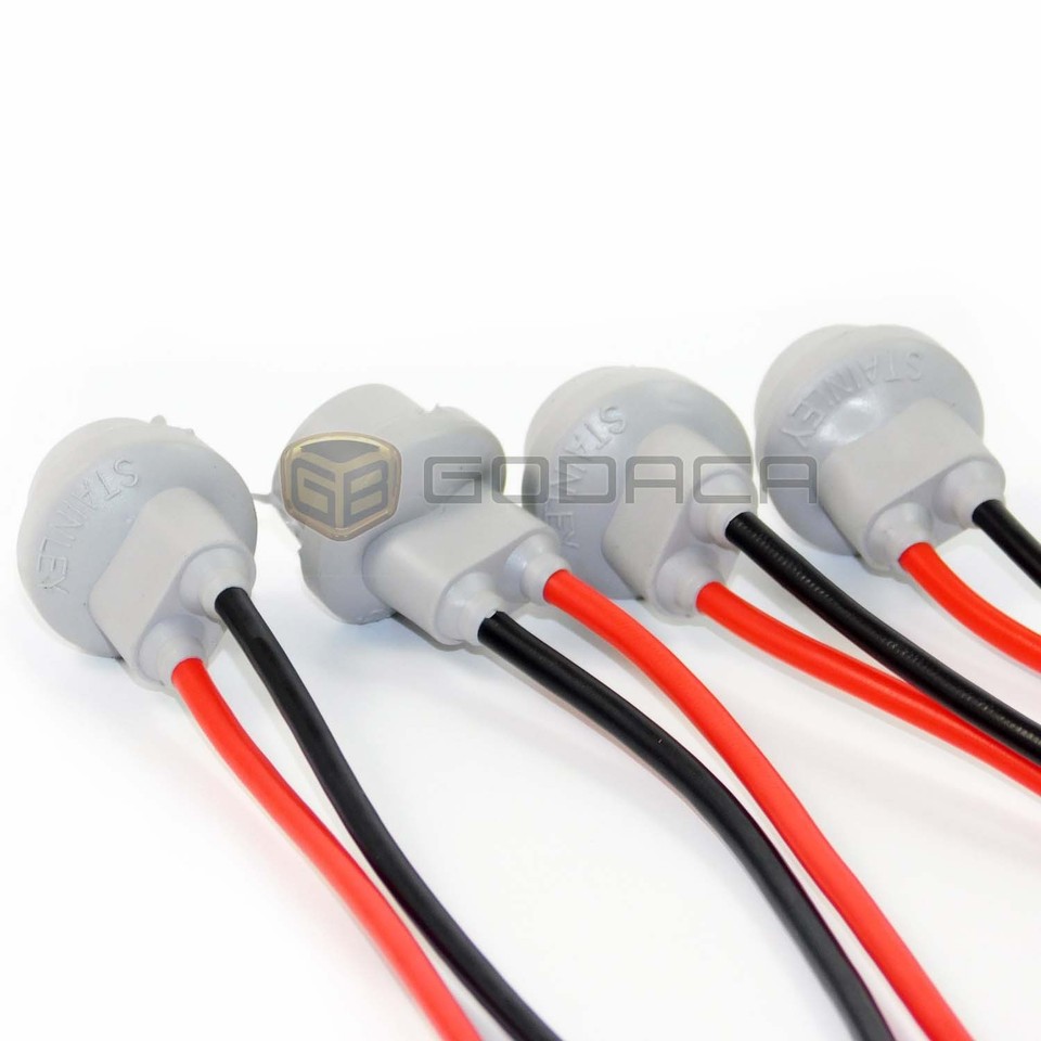 4x Connectors Socket Bulb Light Harness PigTail T10 168 194 rubber ...