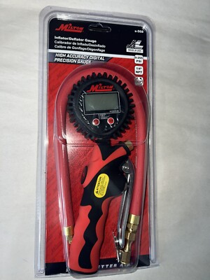 Milton S-568 Heavy Duty Digital Tire Inflator Gauge Lock On Air Chuck ...