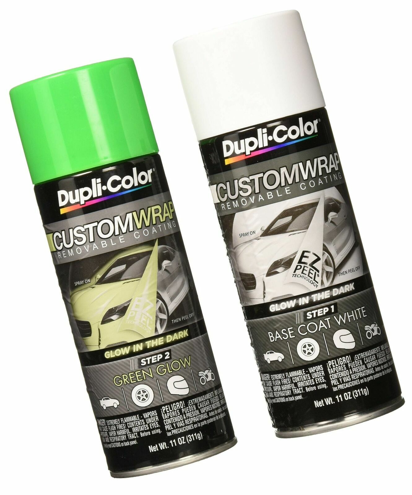 DUPLI-COLOR CWRC871 CUSTOM WRAP GLOW IN THE DARK GREEN KIT (B17-WH44 ...