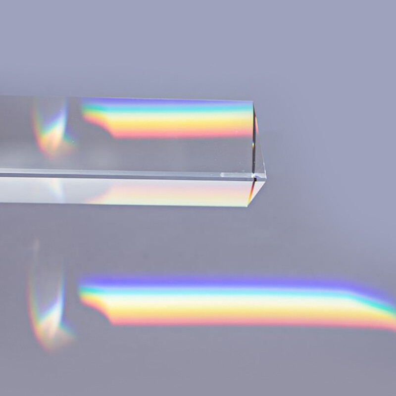 30*30*60mm Triangular Prism BK7 Optical Prisms Glass Physics Teaching ...