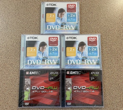 TDK DVD-RW47EB DVD-RW 4.7GB + EMTEC DVD-RW 4.7BG Blank Disc, Price is ...