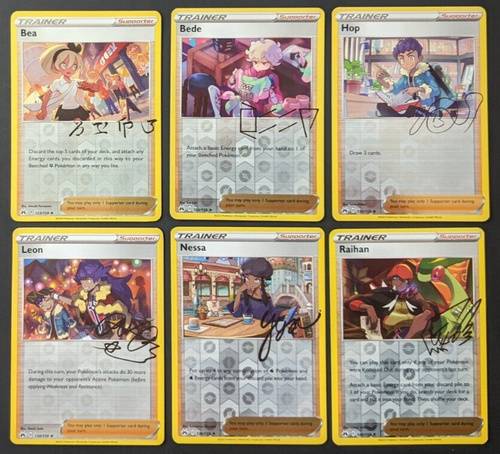 Pokemon TCG Crown Zenith Signed Trainer Complete REVERSE HOLO Rare Set ...
