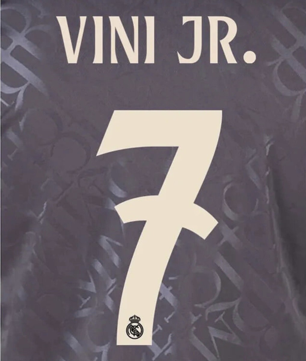 Vini Name Logo Real Madrid Vini Jr. 7 Home 2024 25 UCL Authentic