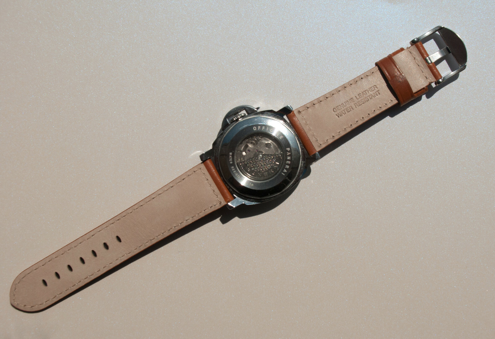 24mm Brown Assolutamente Leather OEM Suede Strap Tang Buckle for ...