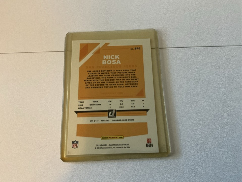 2019 Panini Donruss #SF6 Nick Bosa Rated Rookie 49ers | eBay