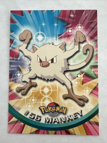 Pokemon Mankey 56 TOPPS TV Animation Edition Black Label | eBay
