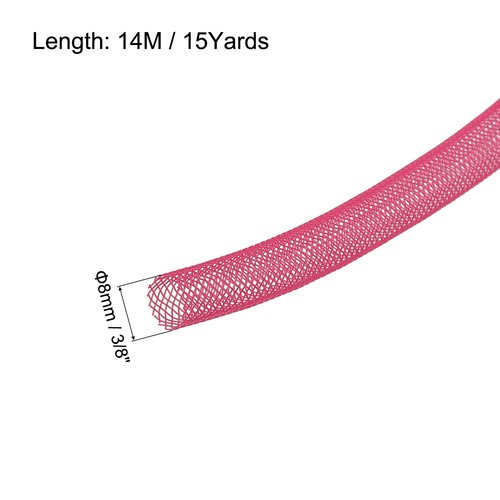 15 Yards Mesh Tube 1/3 Inch Decor Tubing Flex for Wreath - Hot Pink | eBay