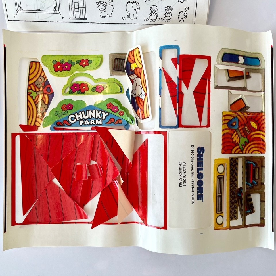 VTG Shelcore Chunky Farm Play Set 1996 -OPEN BOX, MISSING 2x DECALS | eBay