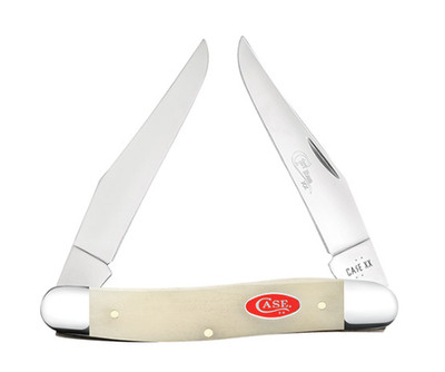 CASE XX KNIVES USA FIRST RUN 2026 NATURAL BONE RED SHIELD MUSKRAT KNIFE ...