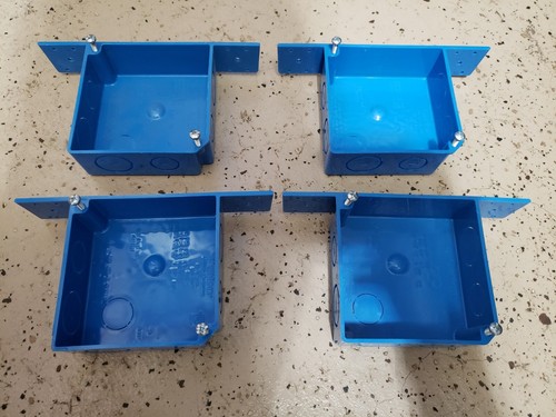 4 PACK Carlon 2-Gang 20 Cu. In. Blue Ent Switch And Outlet Box #6600 ...