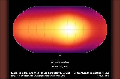 Poster, Many Sizes; First-Ever Map Of An Exoplanet Surface Hd 189733B ...