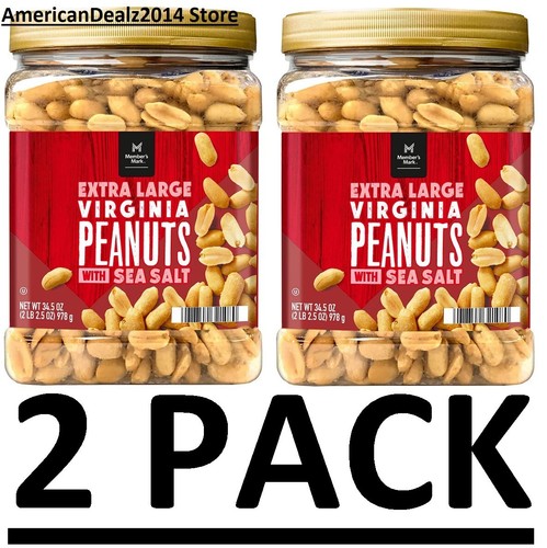 2 PACK - Member's Mark Extra Large Virginia Peanuts 34.5 oz. (Total 69 ...