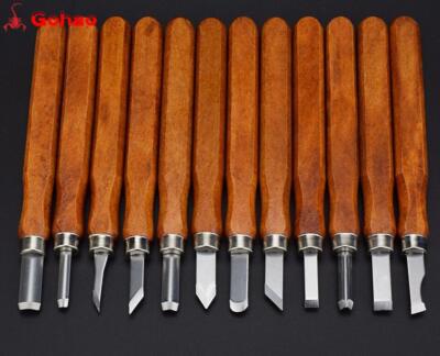 Wood Turning Chisel Set Lathe Tools Woodworking Gouge Skew Parting ...